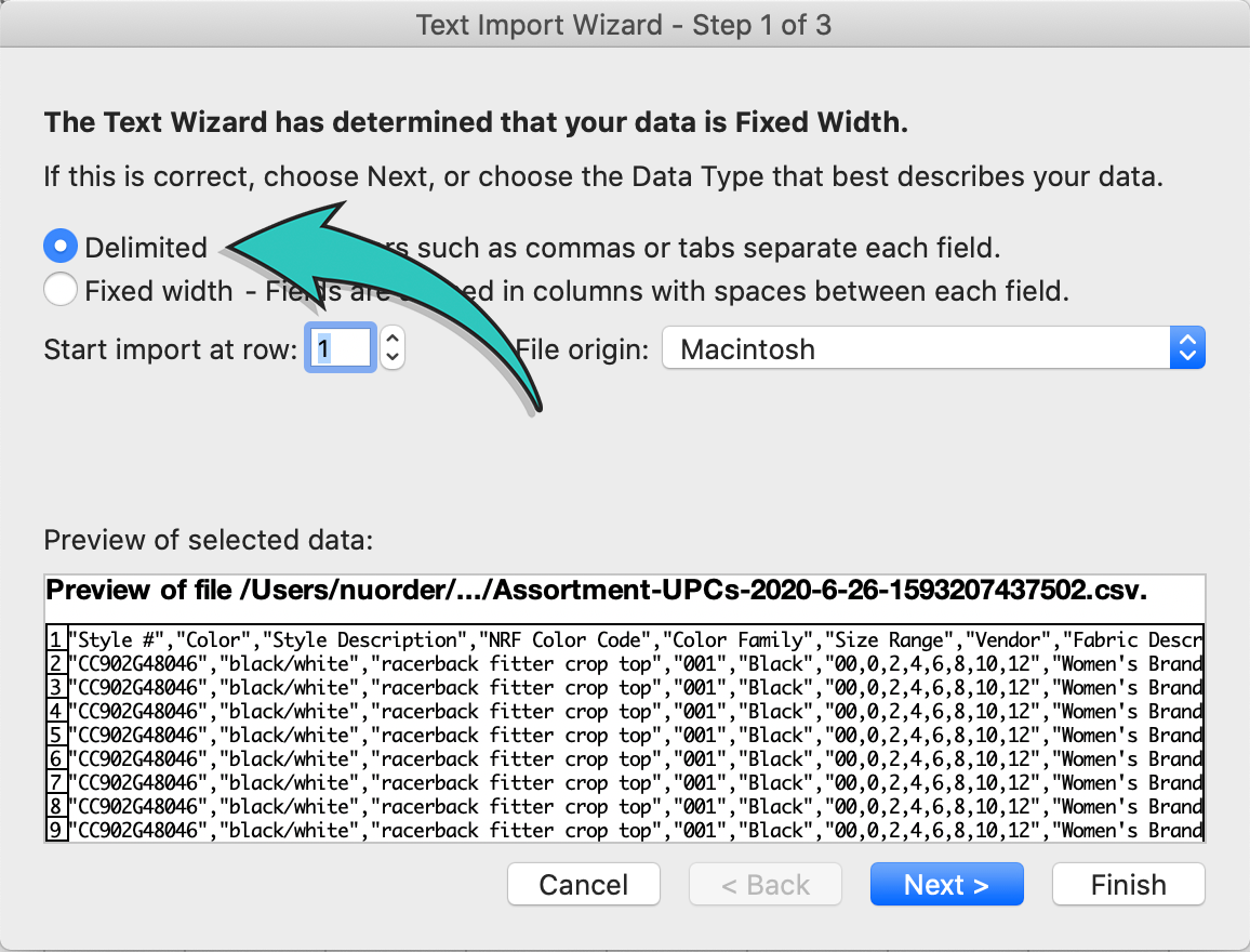 How to work with a CSV file in Excel – NuORDER Retail